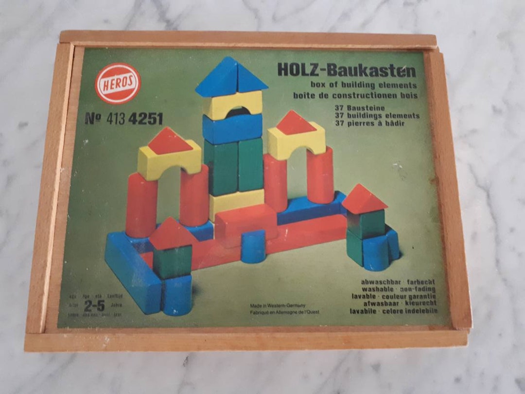 Vintage Wooden Blocks Building Elements - Etsy