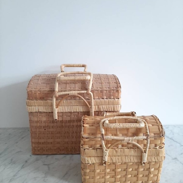 Rattan Wicker Suitcase - Etsy