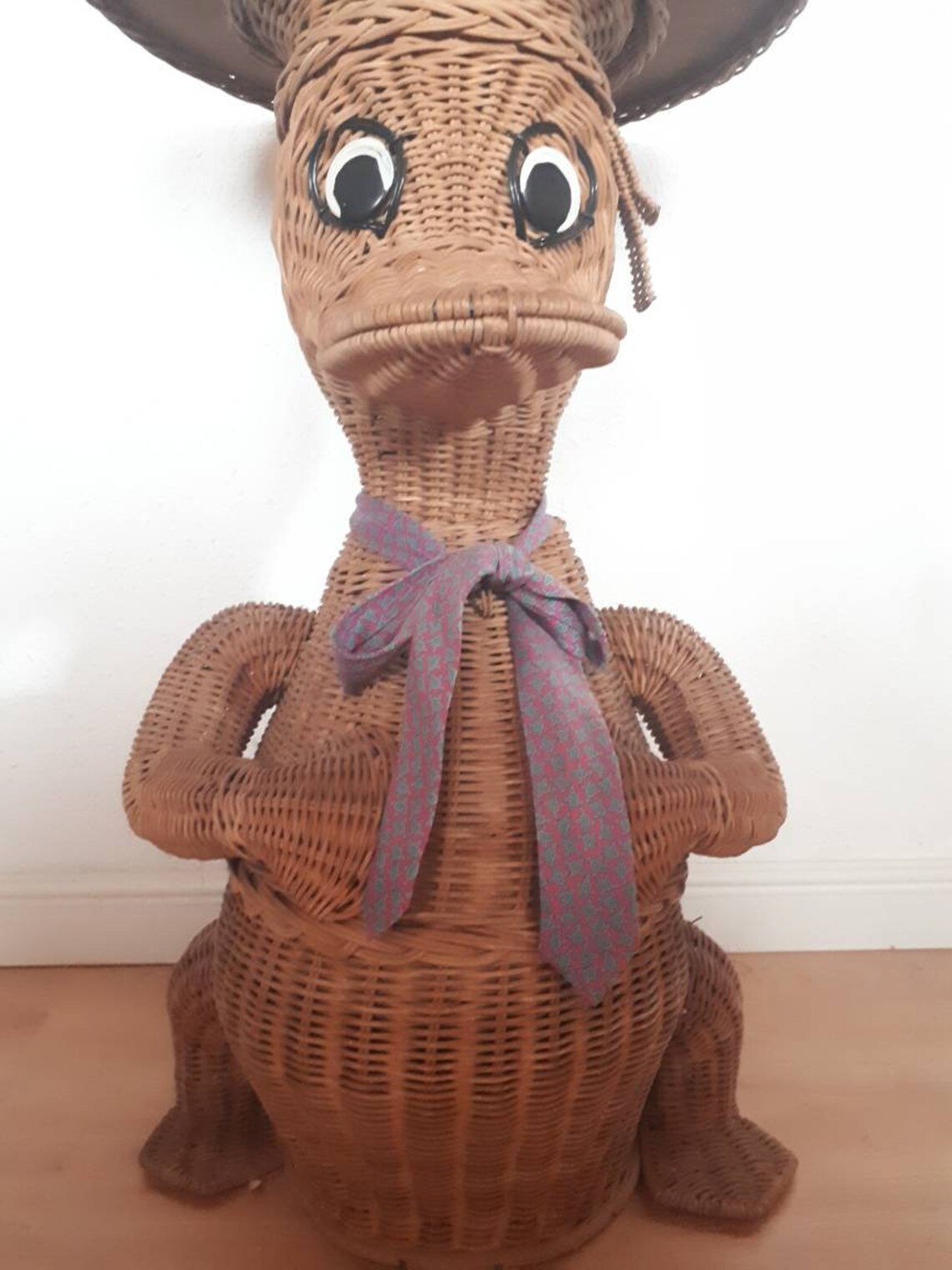 Vintage Walt Disney Donald Duck Disneyana Rare Wicker Side - Etsy