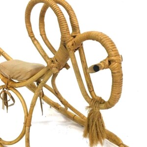 Rare Vintage Scandinavian Rattan Rocking Horse - Etsy