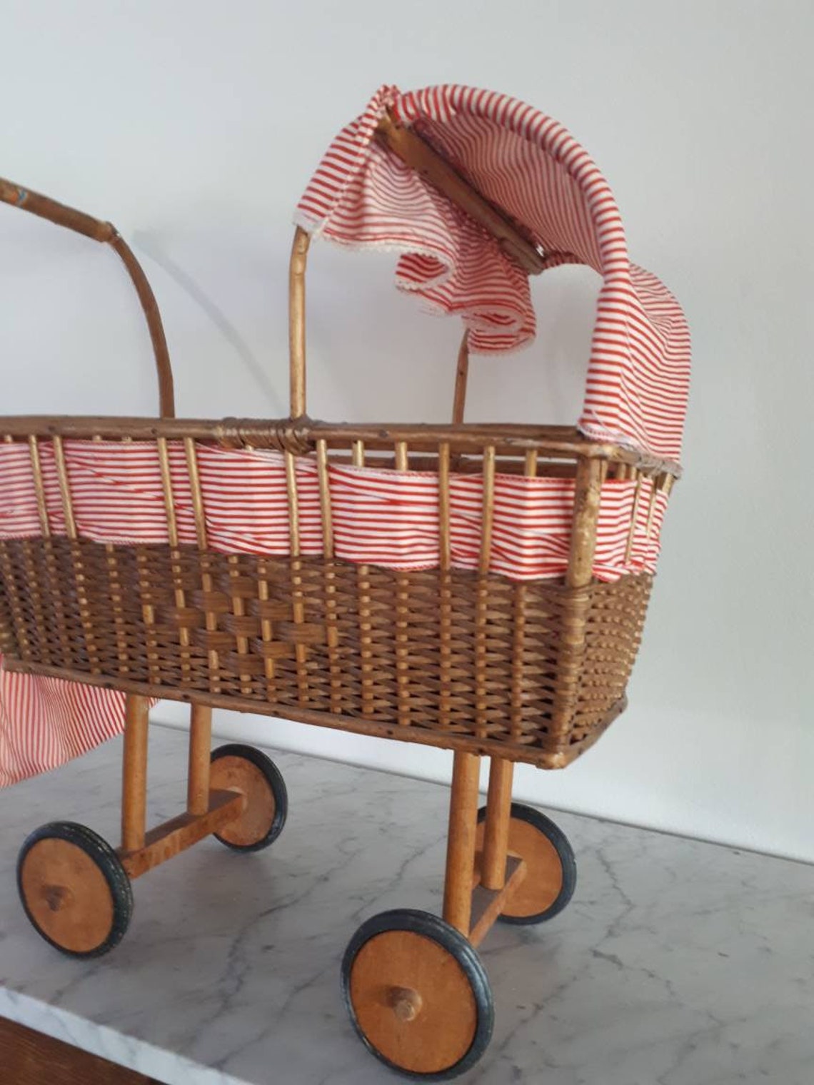 Antique French Doll Stroller Pram for Dolls - Etsy