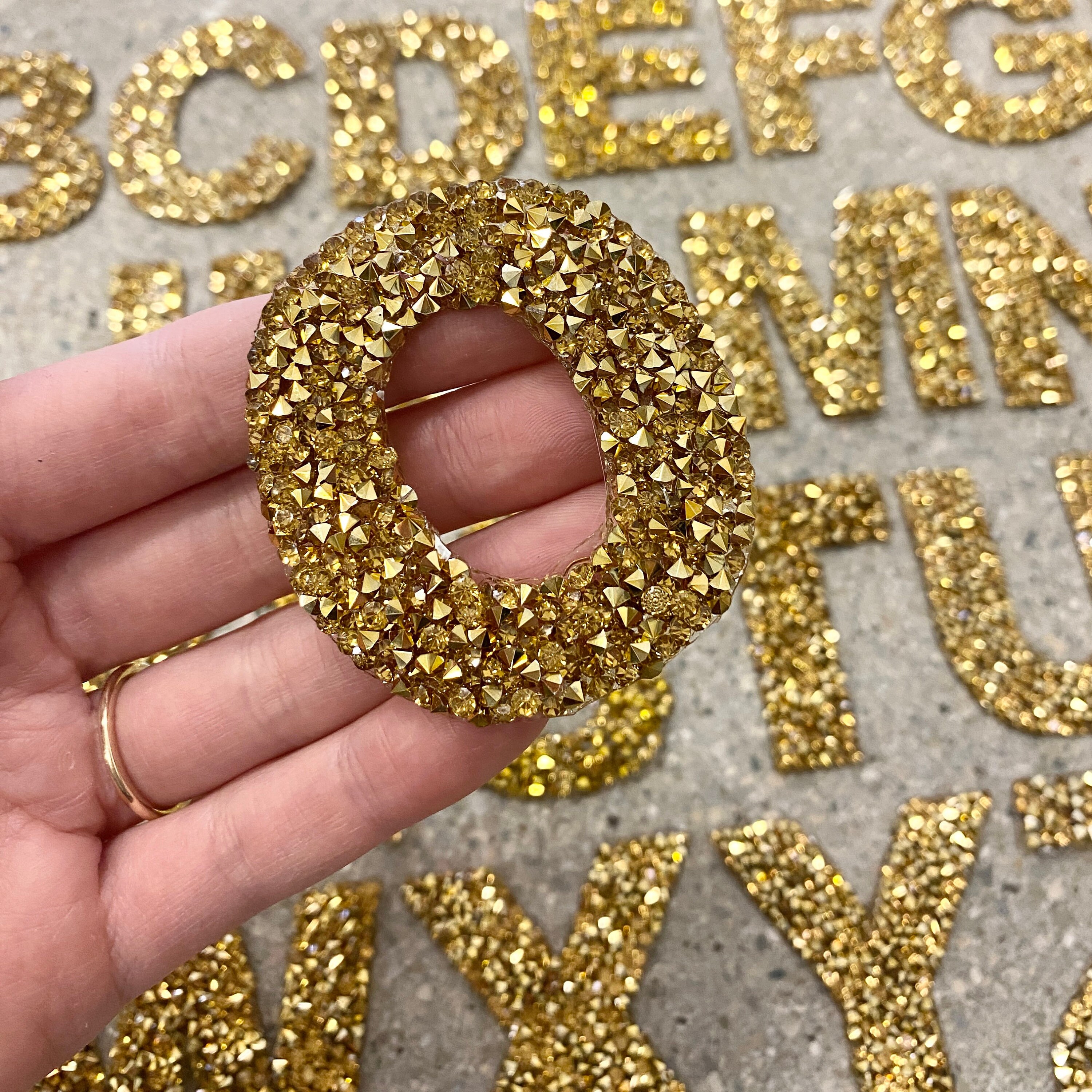 Rhinestone Iron on Letters Iron on Letters Rhinestone - Etsy