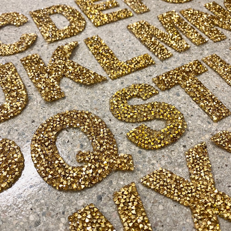 Rhinestone Iron on Letters Iron on Letters Rhinestone - Etsy