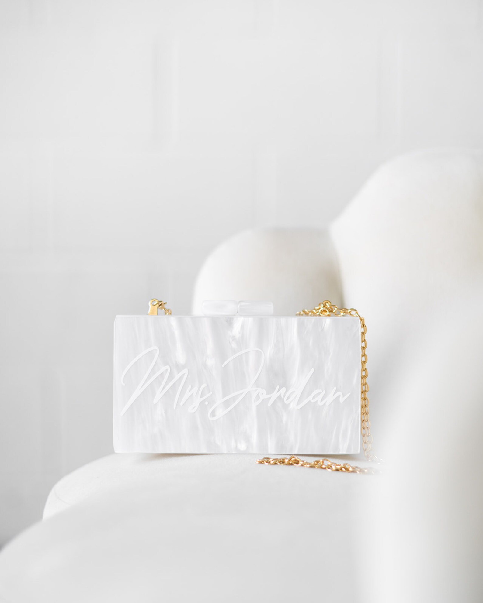 Personalized Acrylic Clutch, Box Clutch, Custom Mrs. Clutch, Bridal ...