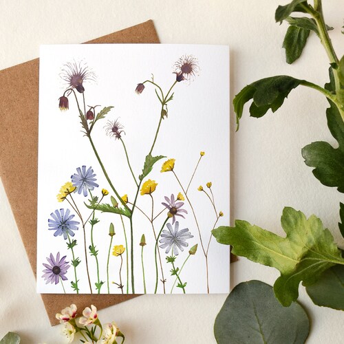 Morning Mist Greeting Card Watercolor Landscape Artwork - Etsy