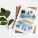 Morning Mist Greeting Card | Watercolor Landscape Artwork - Etsy