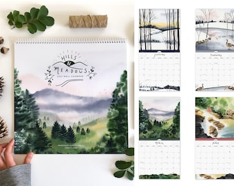 Watercolor Calendar | Etsy