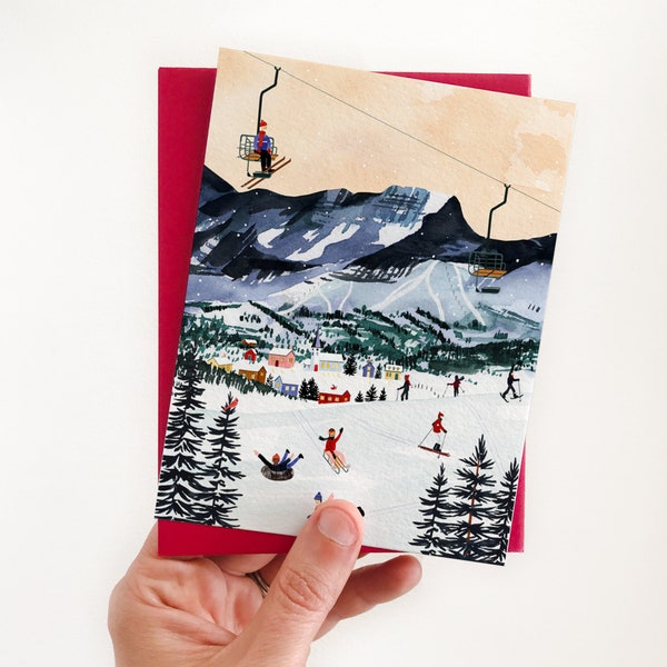 Ski Birthday Card - Etsy