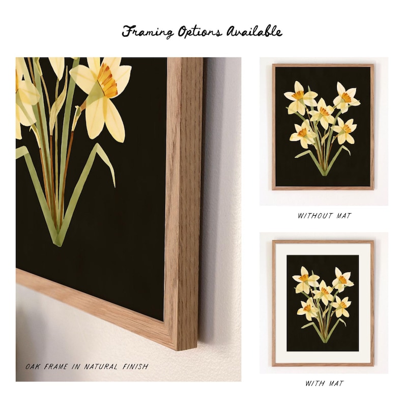 March Birth Flower Print | Watercolor Daffodils | Framed or Unframed ...