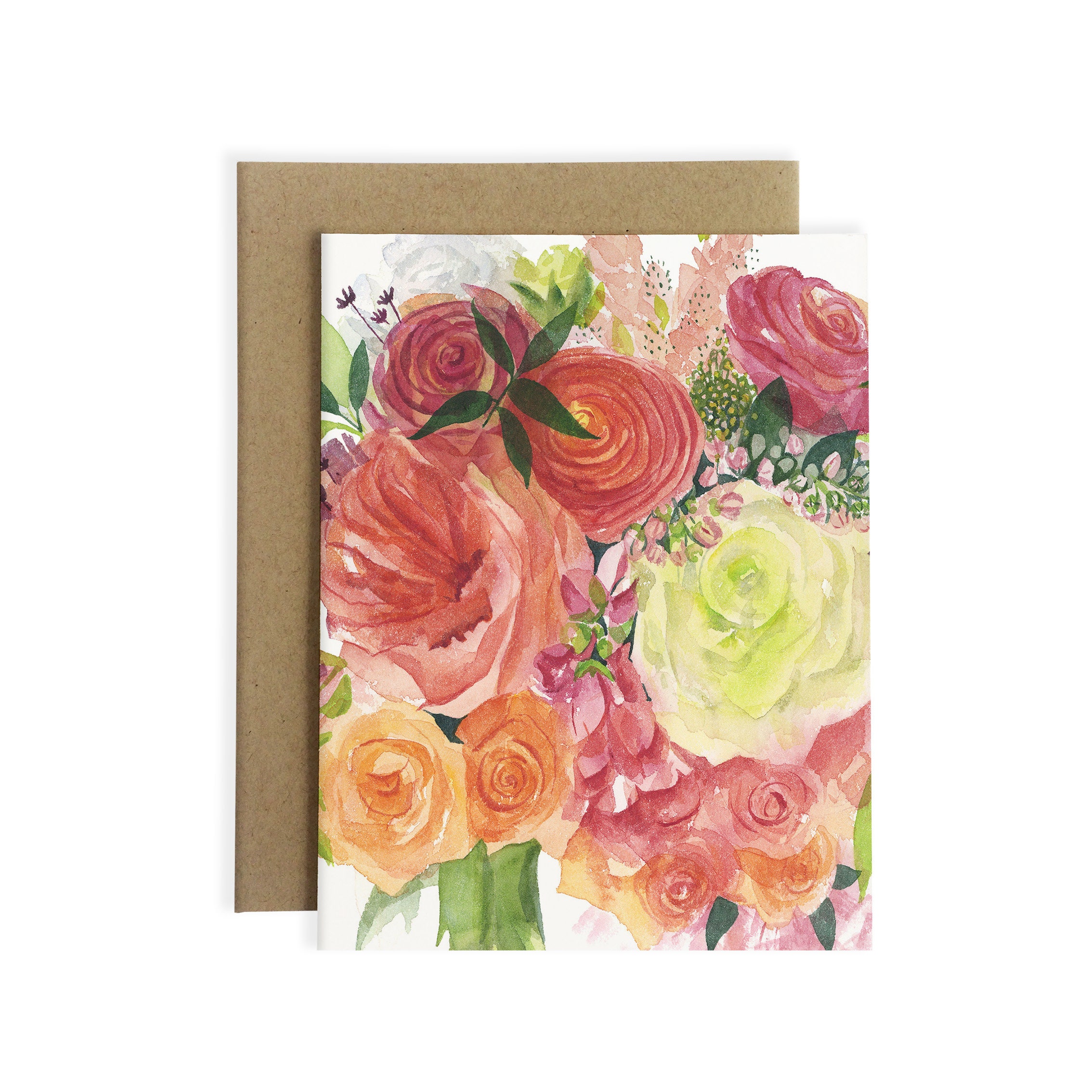 Spring Blossoms Greeting Card Watercolor Botanical Artwork | Etsy