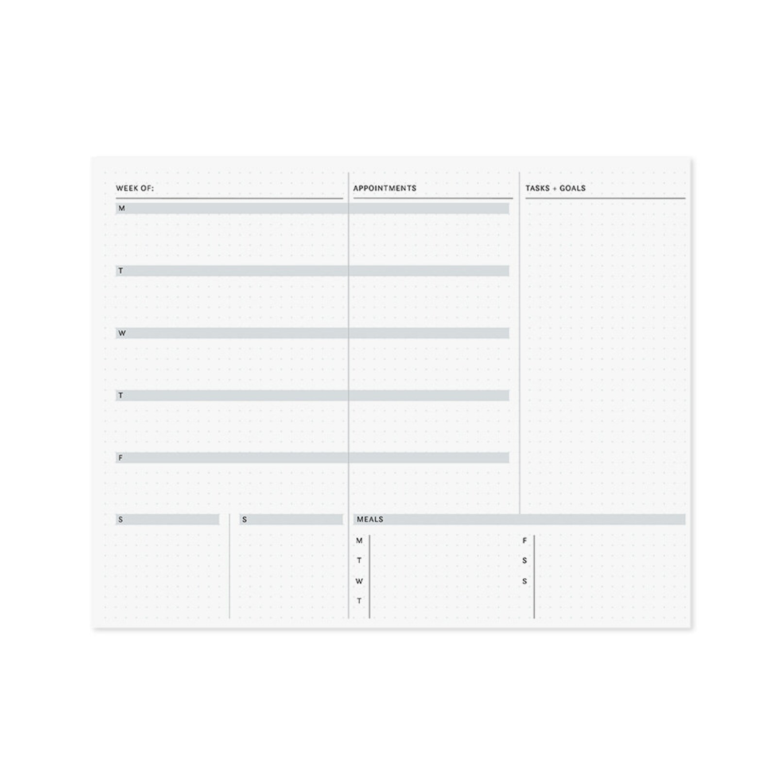 Printable Modern Weekly Planner Bullet Journal Style - Etsy