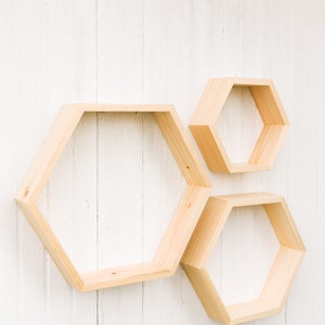 Hexagon Shelf, Geometric Shelves, Shape Shelves, Hanging Shelves ...