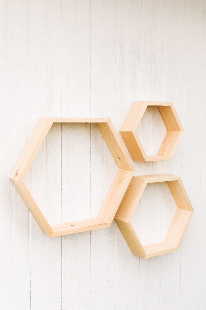 Hexagon Shelf Geometric Shelves Shape Shelves Hanging - Etsy