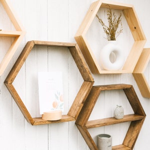 Hexagon Shelf, Geometric Shelves, Shape Shelves, Hanging Shelves ...