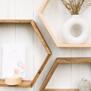 Hexagon Shelf, Geometric Shelves, Shape Shelves, Hanging Shelves ...