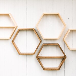 Hexagon Shelf, Geometric Shelves, Shape Shelves, Hanging Shelves ...