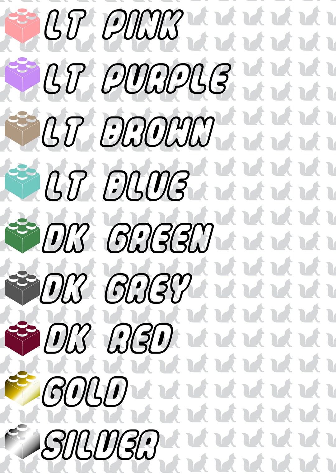 Toy Brick Storage Labels EXTRAS - Digital File Download for Print or ...