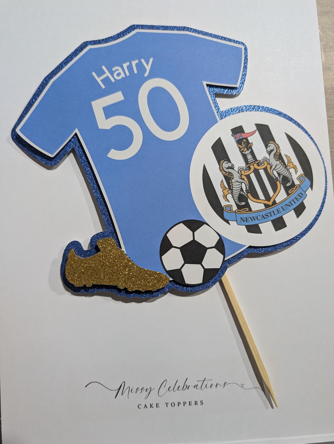 Newcastle United Football Cake Topper Birthday Cake Any Football Any ...