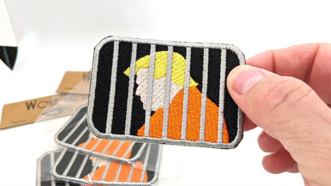 Trump in Prison Fully Embroidered Patch, Choice of Iron-on or Sew On - Etsy