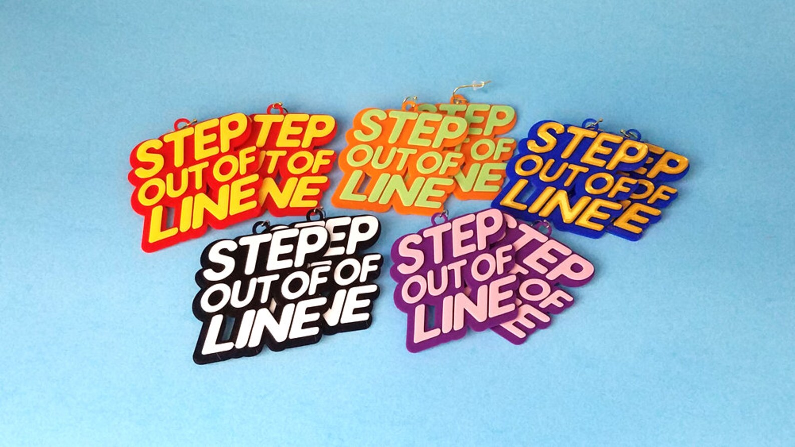 Step Out of Line Statement Earrings in Multiple Color - Etsy