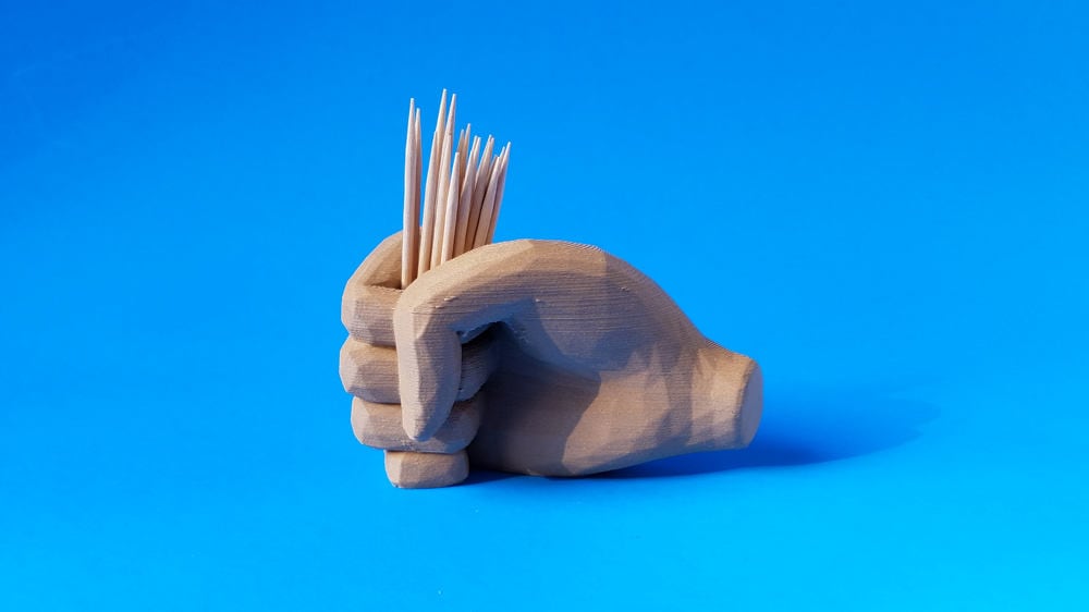 Large Toothpick/pen/pencil Holder: Large Chiseled Fist 3D | Etsy