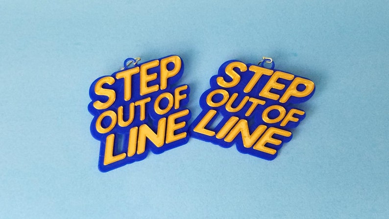 Step Out of Line Statement Earrings in Multiple Color - Etsy