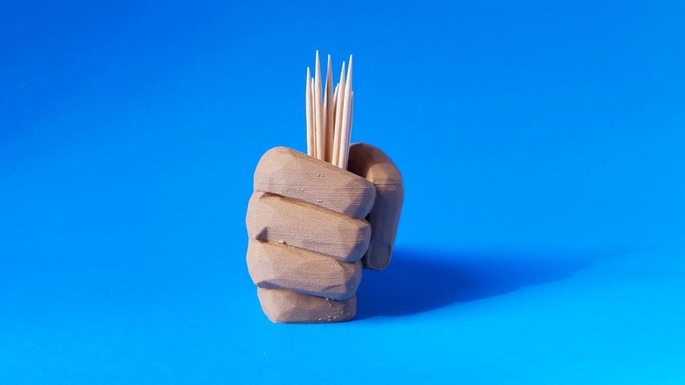 Large Toothpick/pen/pencil Holder: Large Chiseled Fist 3D | Etsy