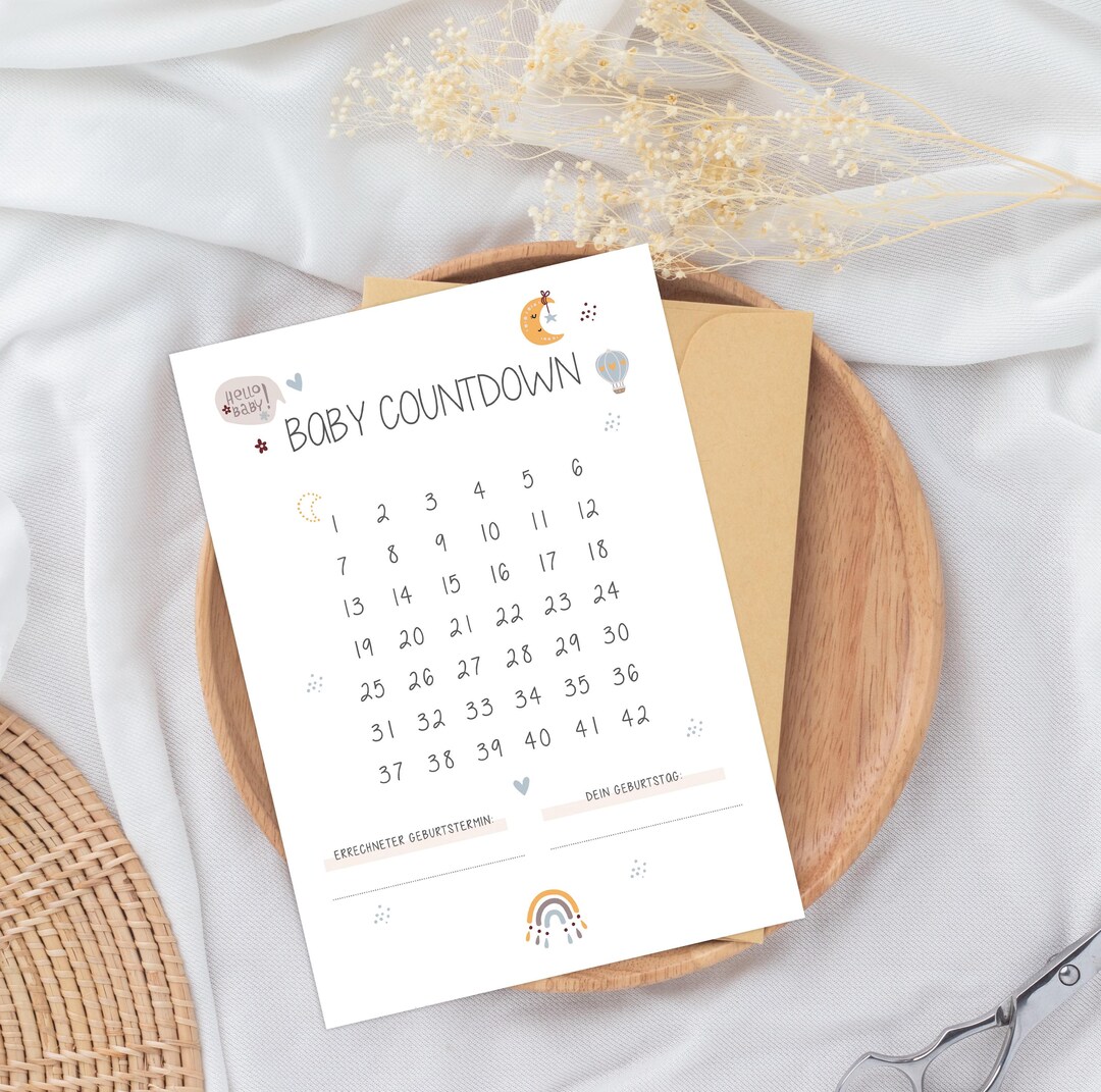 Baby Countdown, Birth Calendar, Pregnancy Calendar, Expectant Mother ...