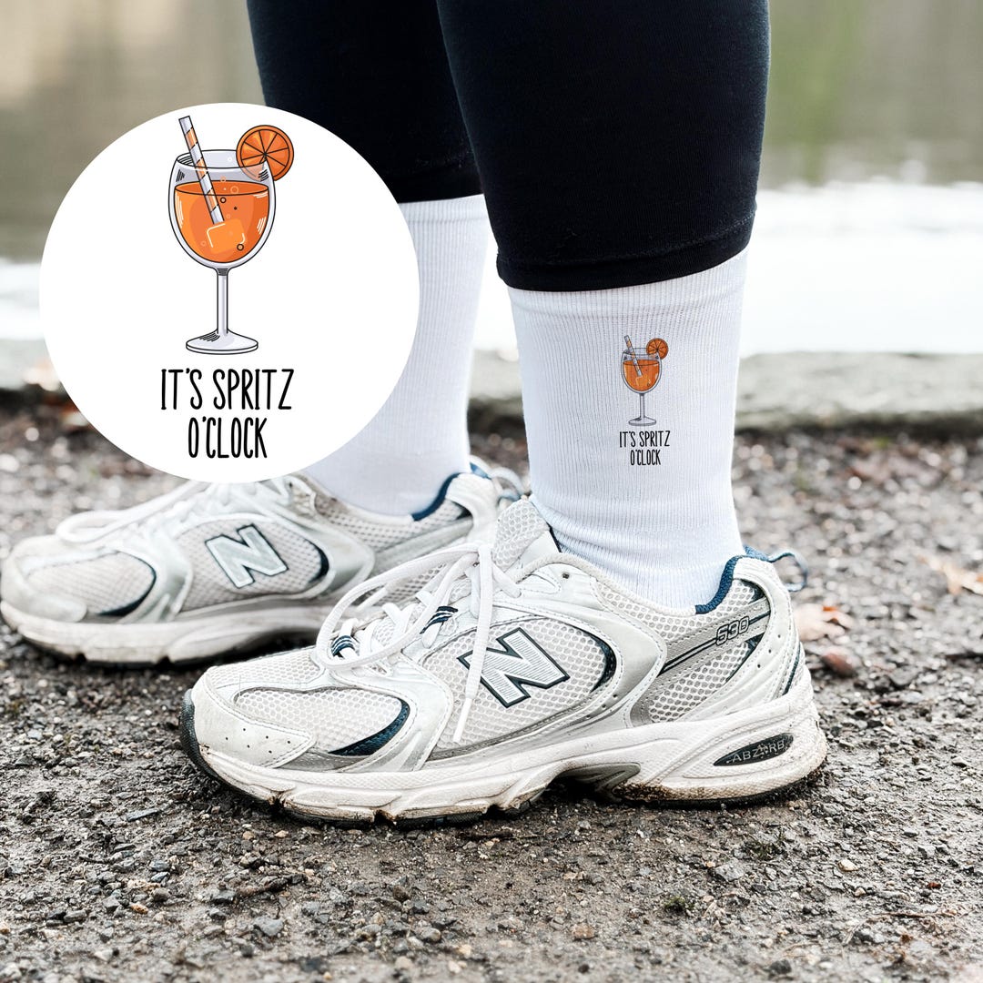 Aperol Spritz Socks, It's Spritz O'clock, Tennis Socks for Women & Men ...