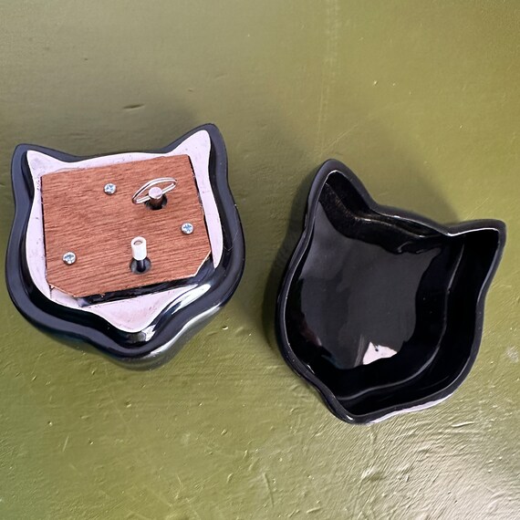 Mid-Century Black Cat Music Box - Gem