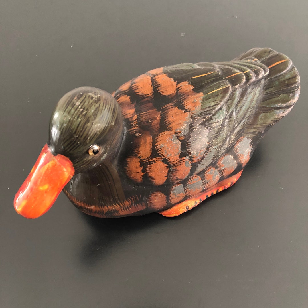 Vintage,ceramic Duck,duck Figurine,home Décor,duck,lodge Décor,ceramic ...
