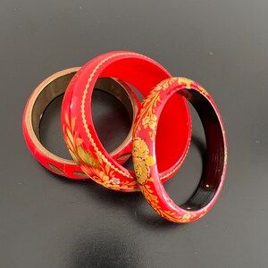 Vintage,bangles,red Bangles,floral Bangles,red Bracelets ,kashmiri ...