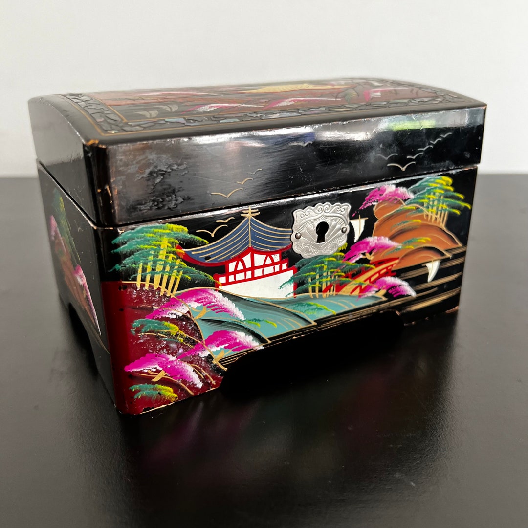 Vintage,japanese Jewelry Box,jewelry Storage,jewelry Box,oriental Decor ...
