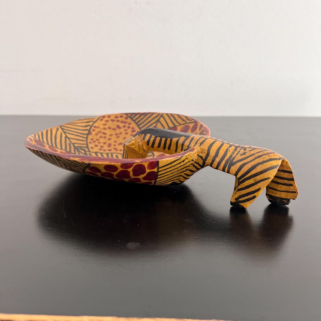 Vintage Zebra Handle Bowl: Hand Carved Kenyan Wooden Bowl - Etsy
