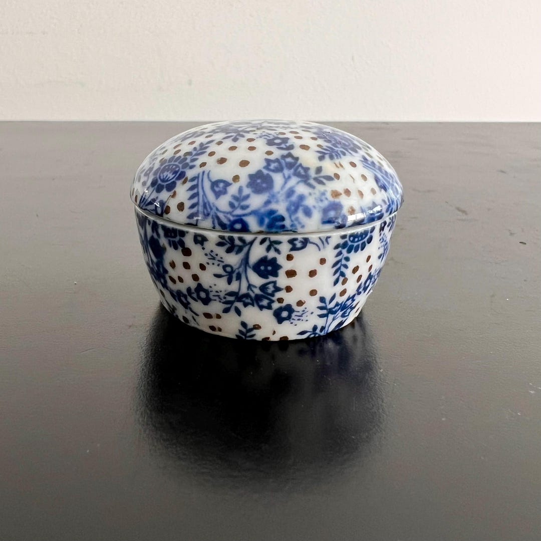 Vintage,porcelain Box,japanese Porcelain Box,blue and White,ring Box ...