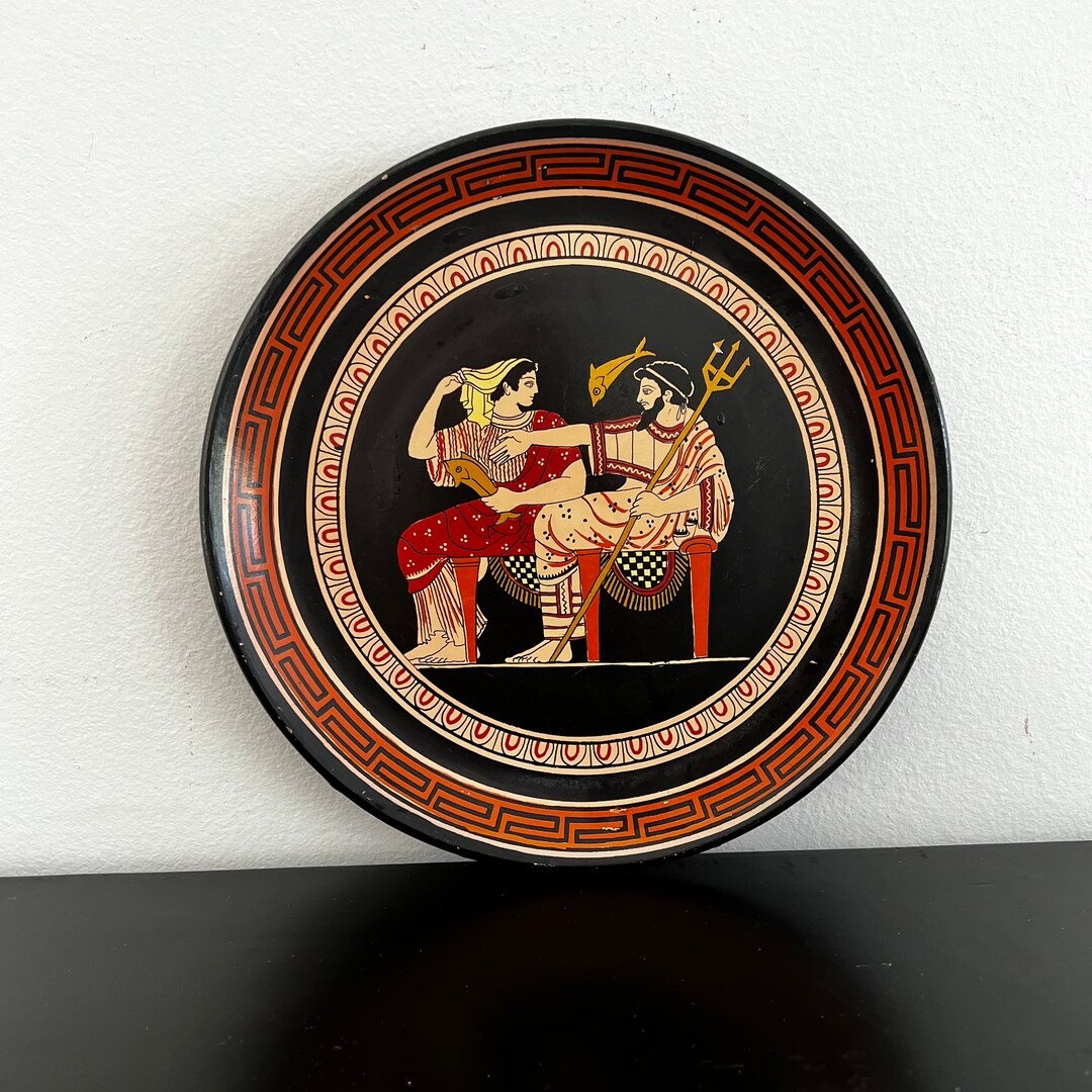 Vintage,greek Plate,grecian Pottery,wall Plate,grecian Plate - Etsy UK