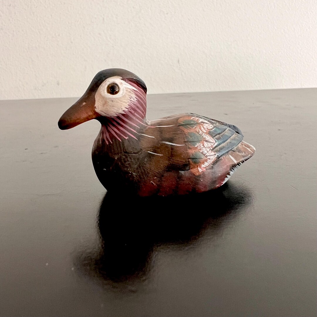 Vintage,stone Duck Figurine,mini Duck,duck Figurine,collectible Duck ...