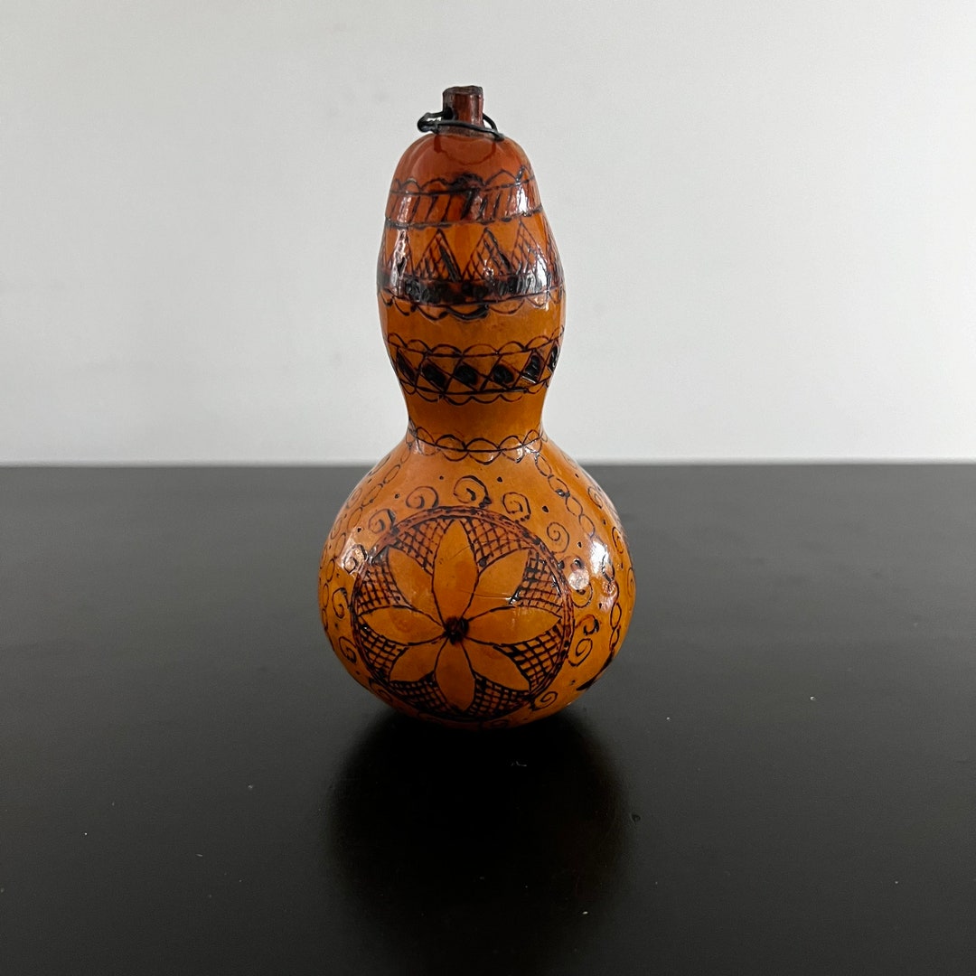Vintage, Gourd,folk Art, Decorative Gourd, Native American, Navajo ...