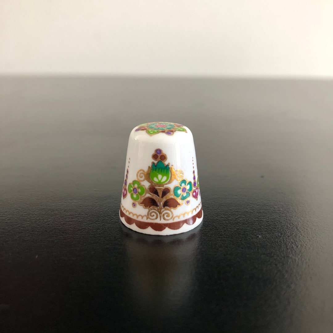 Vintage,enamel Thimble,austrian Thimble,folk Art Thimble,sewing Gift ...