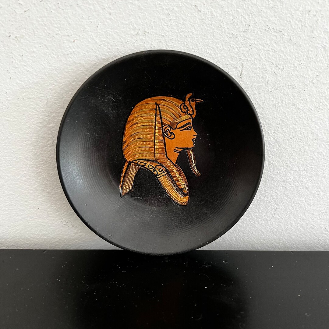Vintage Brass Egyptian Dish: Pharaoh Wall Decor, Trinket Plate - Etsy UK