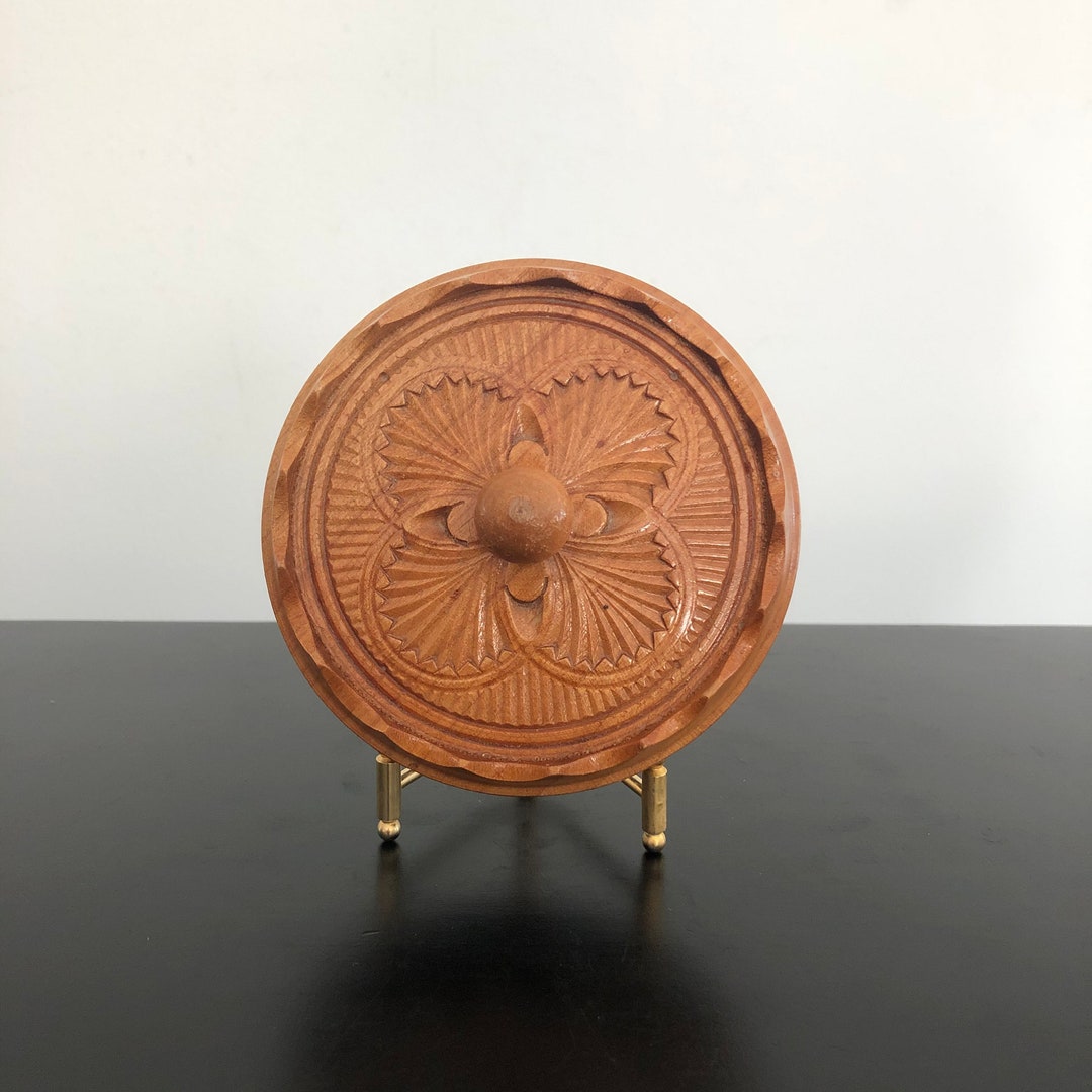 Vintage,yugoslavian,trinket Box,carved Wooden Box,wooden Lidded Bowl ...