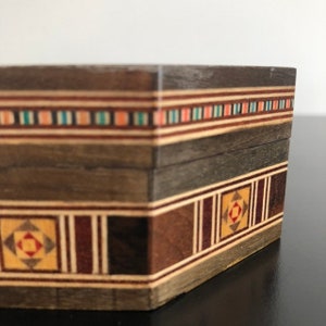 Vintage,marquetry Box,moroccan Wooden Box,home Decor,trinket Box ...