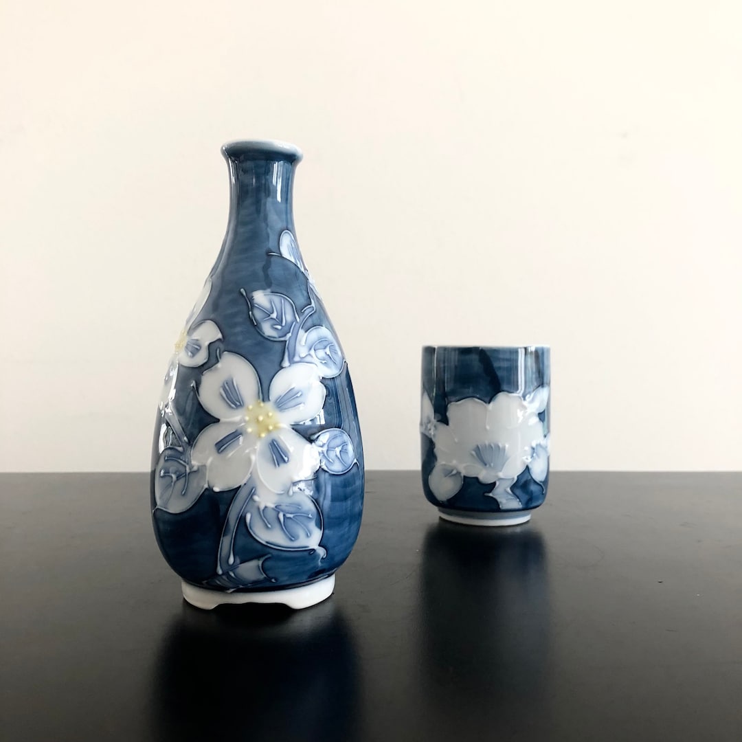 Vintage,sake Set,sake Bottle,sake Cup,japanese Porcelain,japanese ...