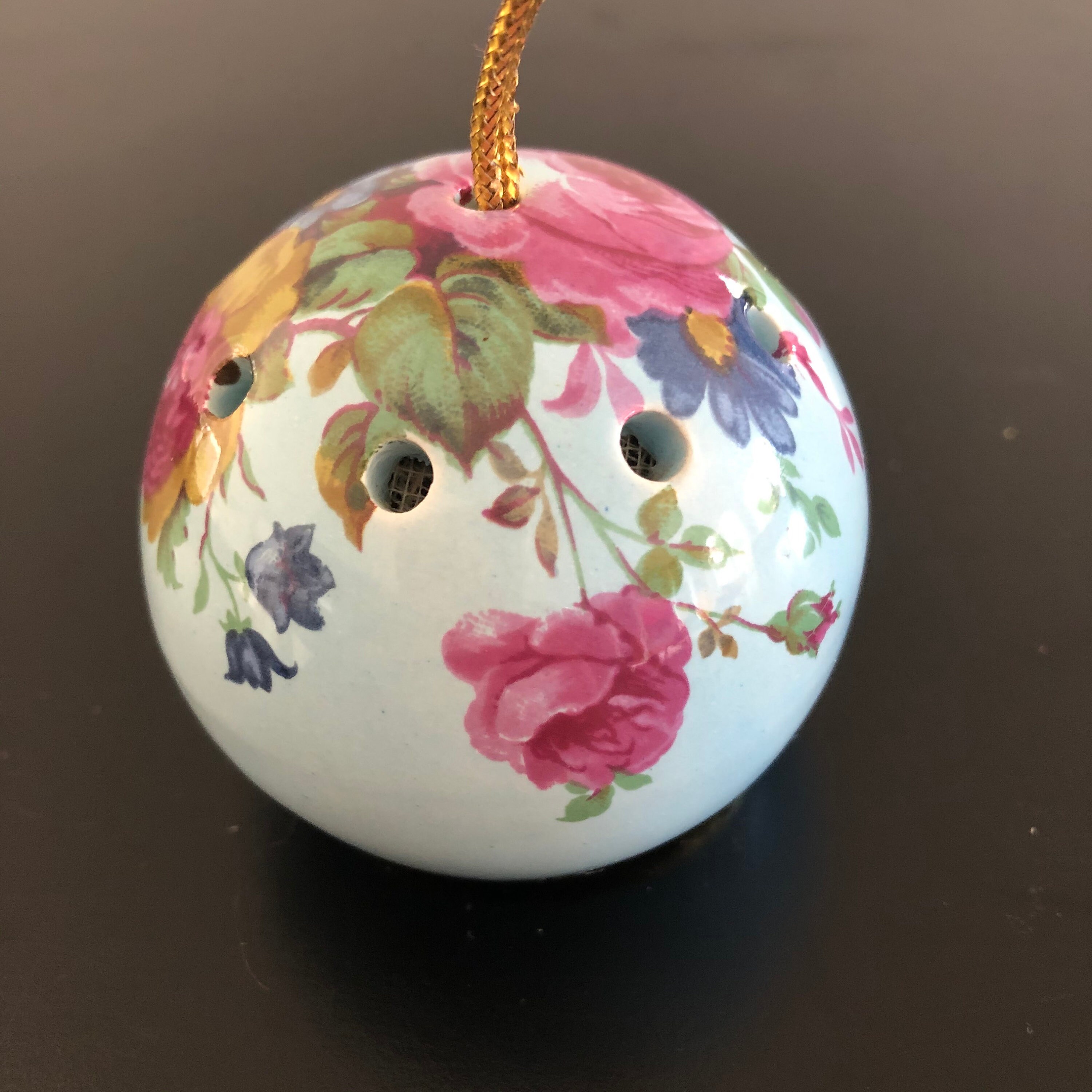 Vintage Pomander de cerámica Ye Olde Pomander Pot Pourri | Etsy