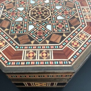 Vintage,marquetry Box,moroccan Wooden Box,home Decor,trinket Box ...