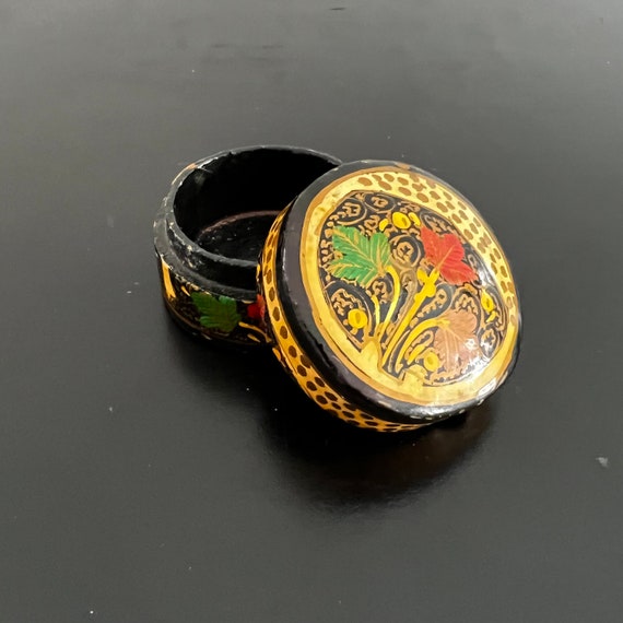 Vintage,Kashmiri Box,Paper Mache Box,Indian Box,Ring … - Gem