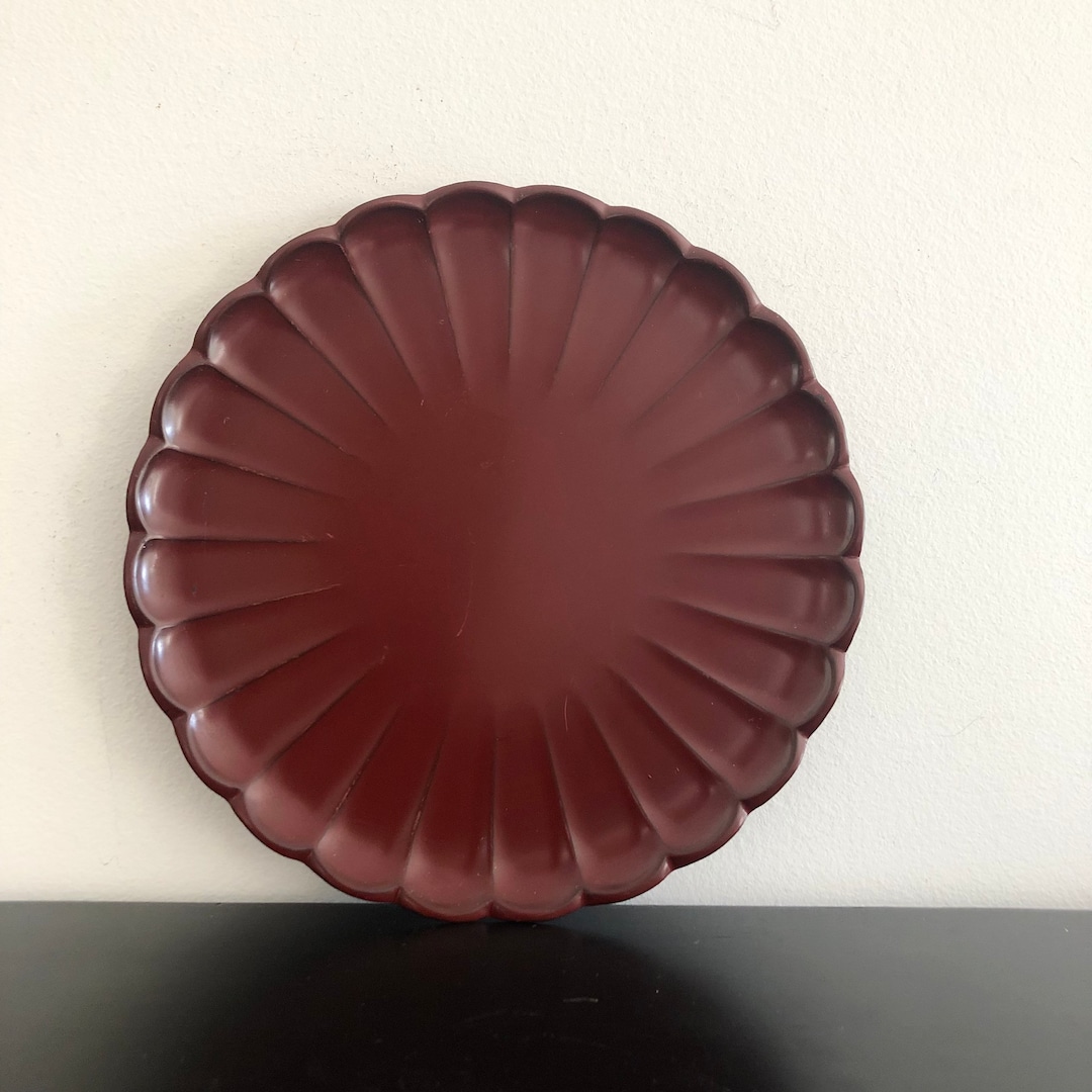 Vintage Japanese Urushi Lacquerware Plate: Rinka Red Home Decor - Etsy