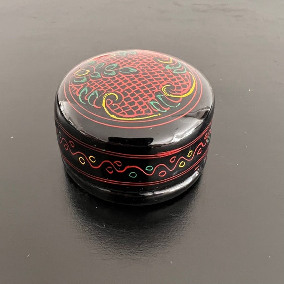 Vintage,Burmese Box,Lacquerware Box,Burmese Lacquerwa… - Gem