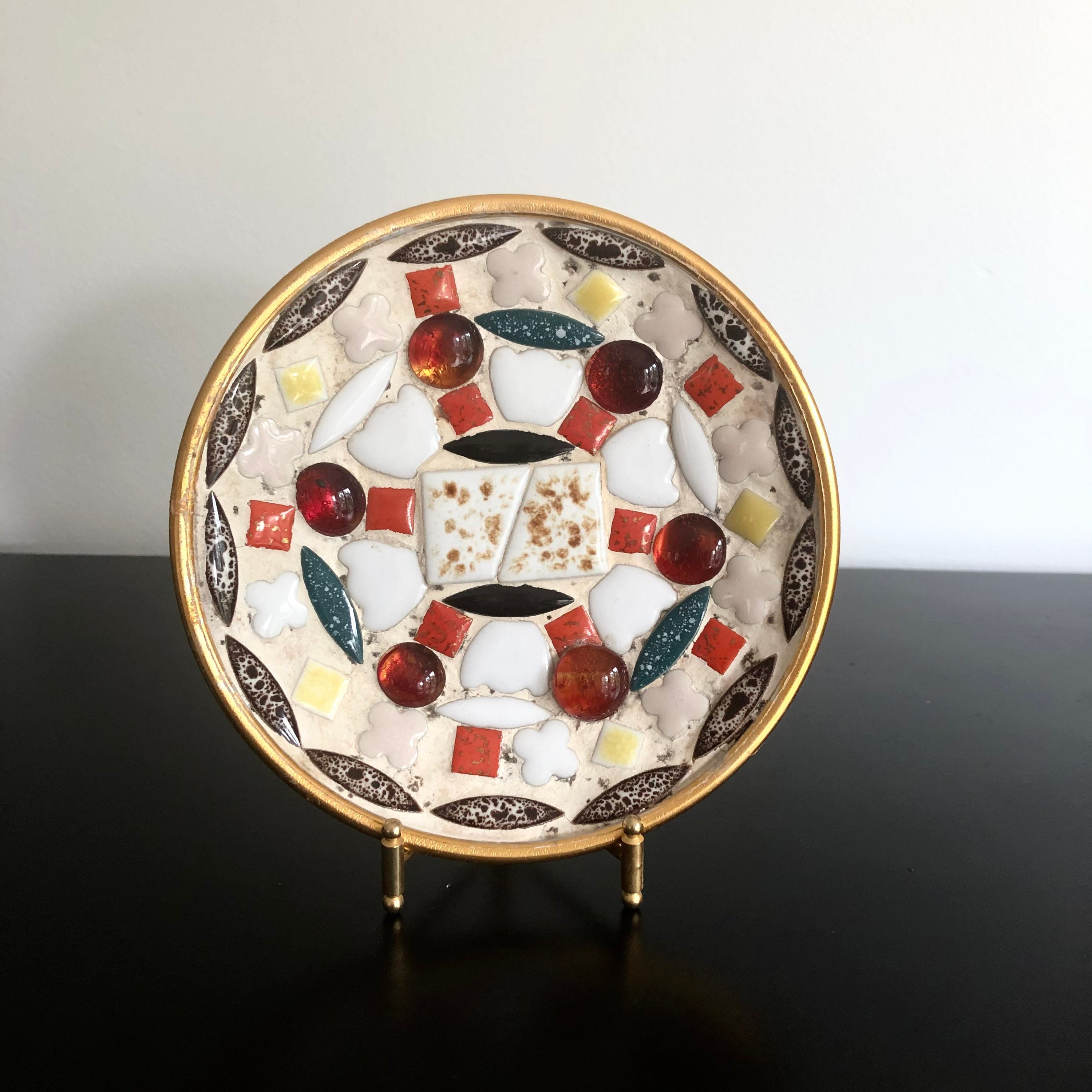 Kitchen & Dining Home & Living Vintage,Mosaic Tile Plate,Retro Decor ...