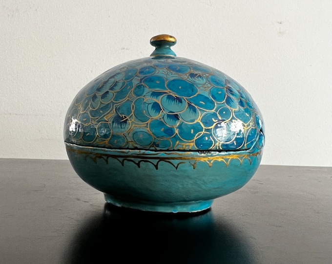 Vintage,kashmiri Box,paper Mache Box,indian Box,folk Art,jewelry Box ...